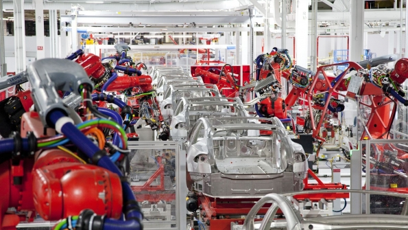 Bright Red Robots: A Glimpse Inside the Tesla Plant [SLIDESHOW ...